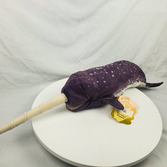 Toys | Folkmanis Narwhal Whale Hand Puppet 26 Realistic Graywhite ...